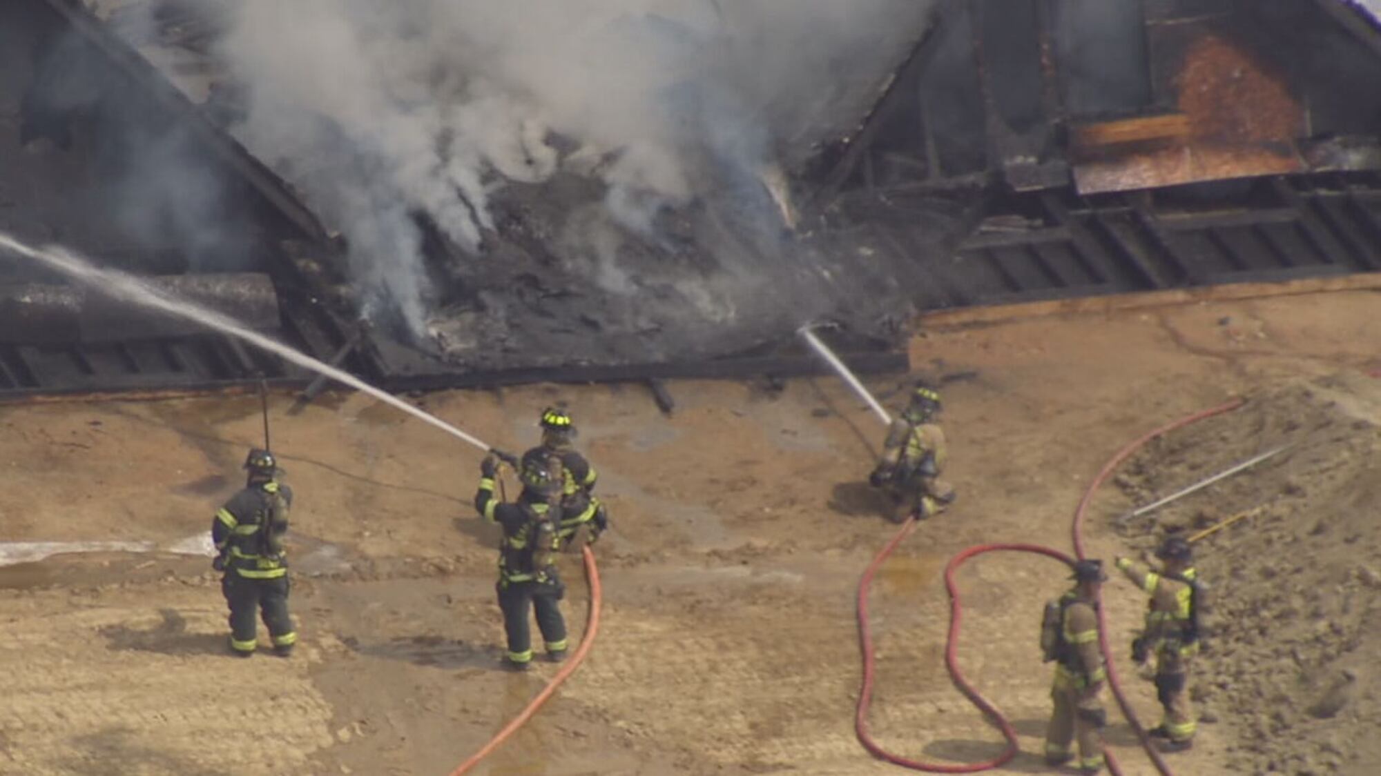 PHOTOS: Fire gust building near Cabarrus-Mecklenburg county line – WSOC TV